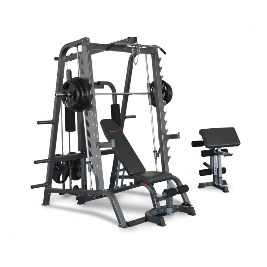 Bodyworx L680T Deluxe Linear Smith Combo with Bench and Stand | Slater ...